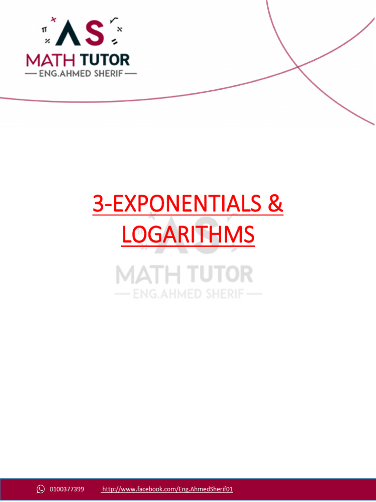 3 - Exponentials and LOG. - Classified | PDF