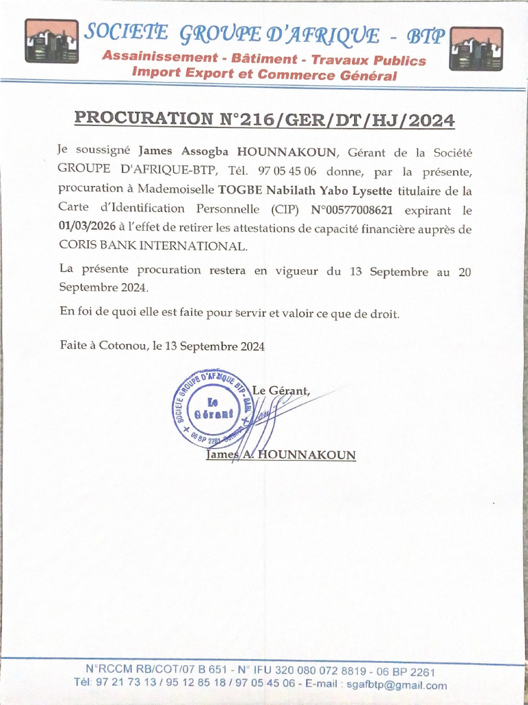 Procuration Pdf