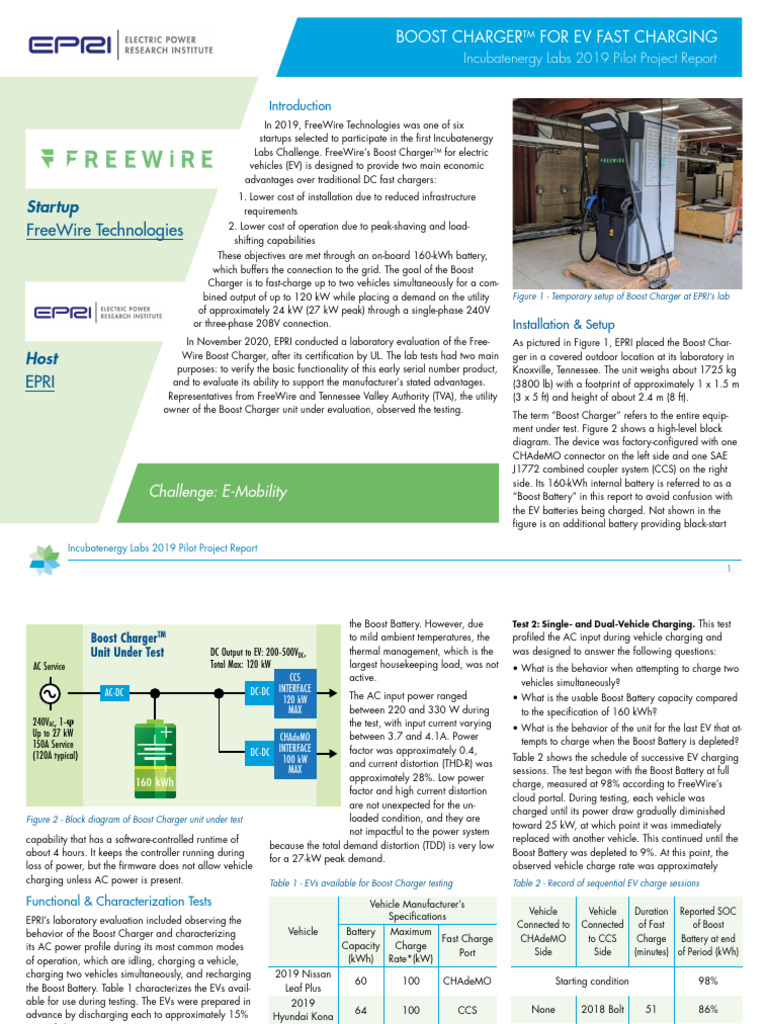 EPRI Boost Charger For EV Fast Charging Report | PDF