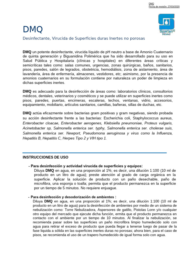 Ficha Técnica DMQ | PDF