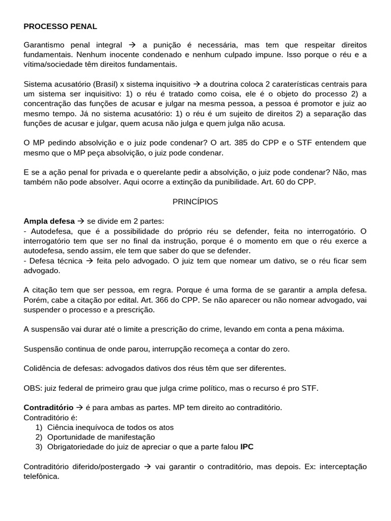 PROCESSO PENAL | PDF
