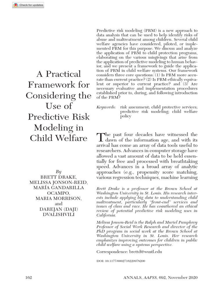 Drake Predictive Risk Modeling | PDF