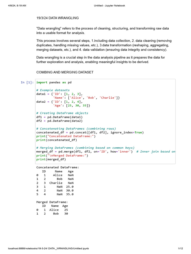 Data Wrangling | PDF