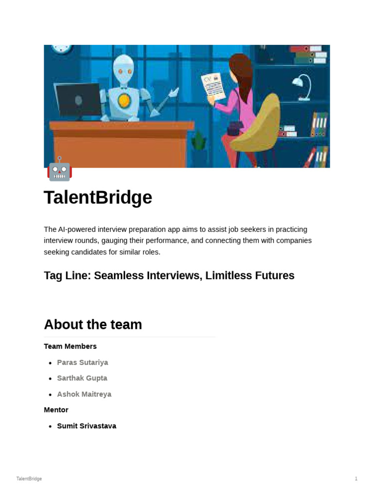 TalentBridge PRD | PDF