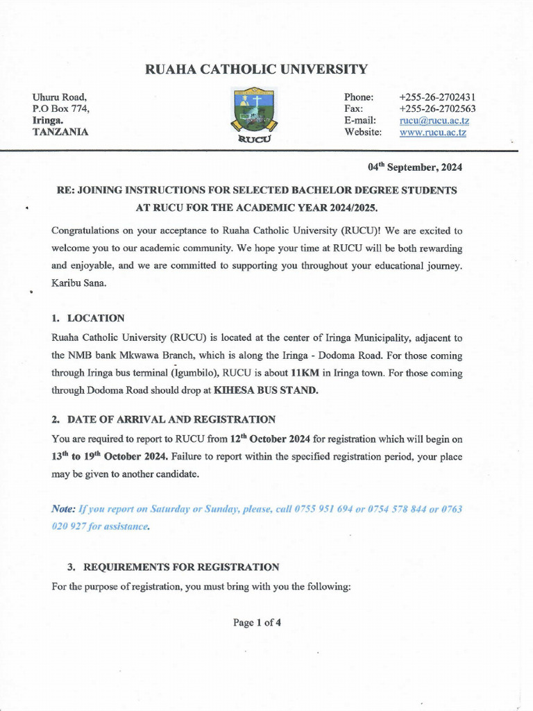 Rucu Join Instruction | PDF