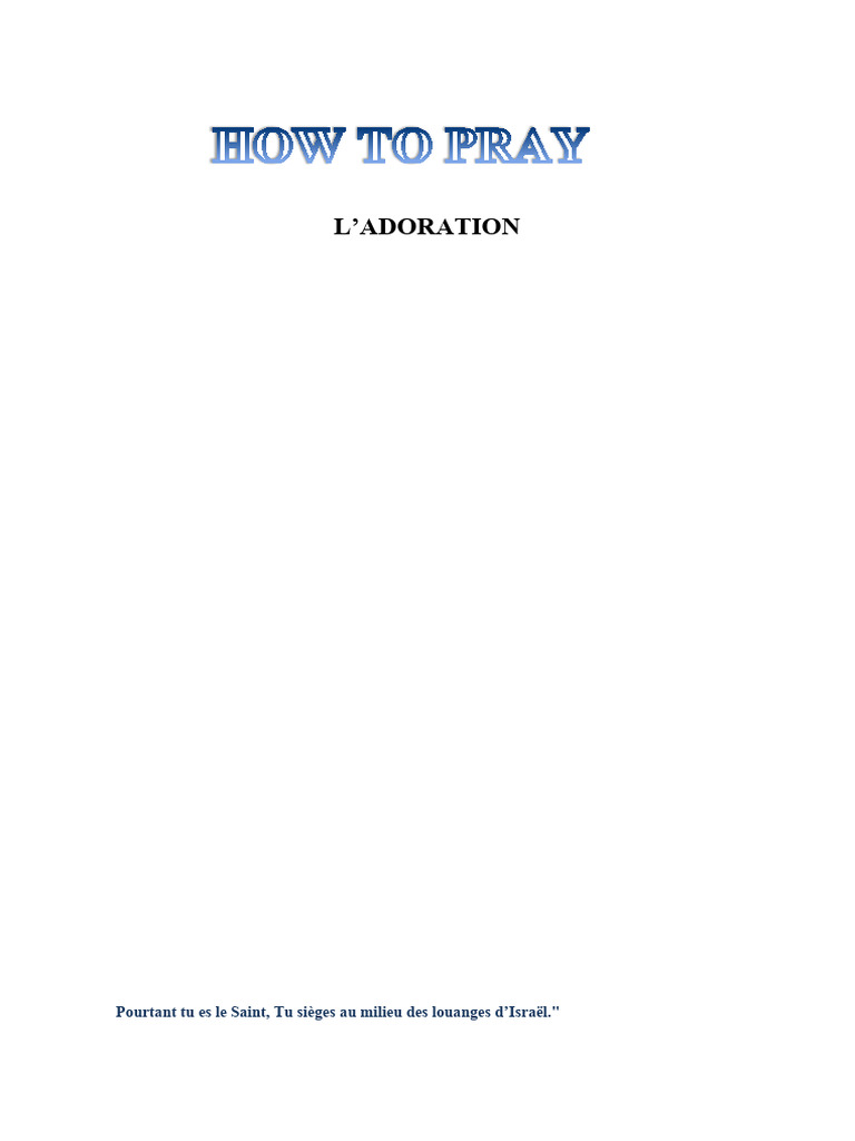 How to pray | PDF