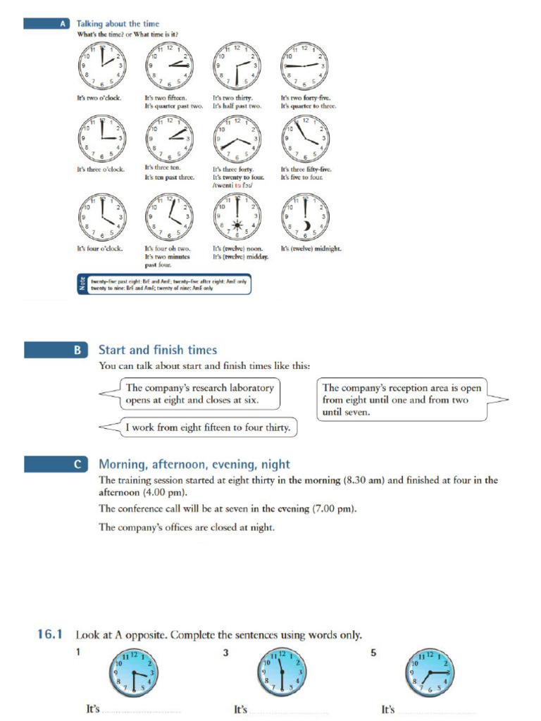 Numbers and Time | PDF