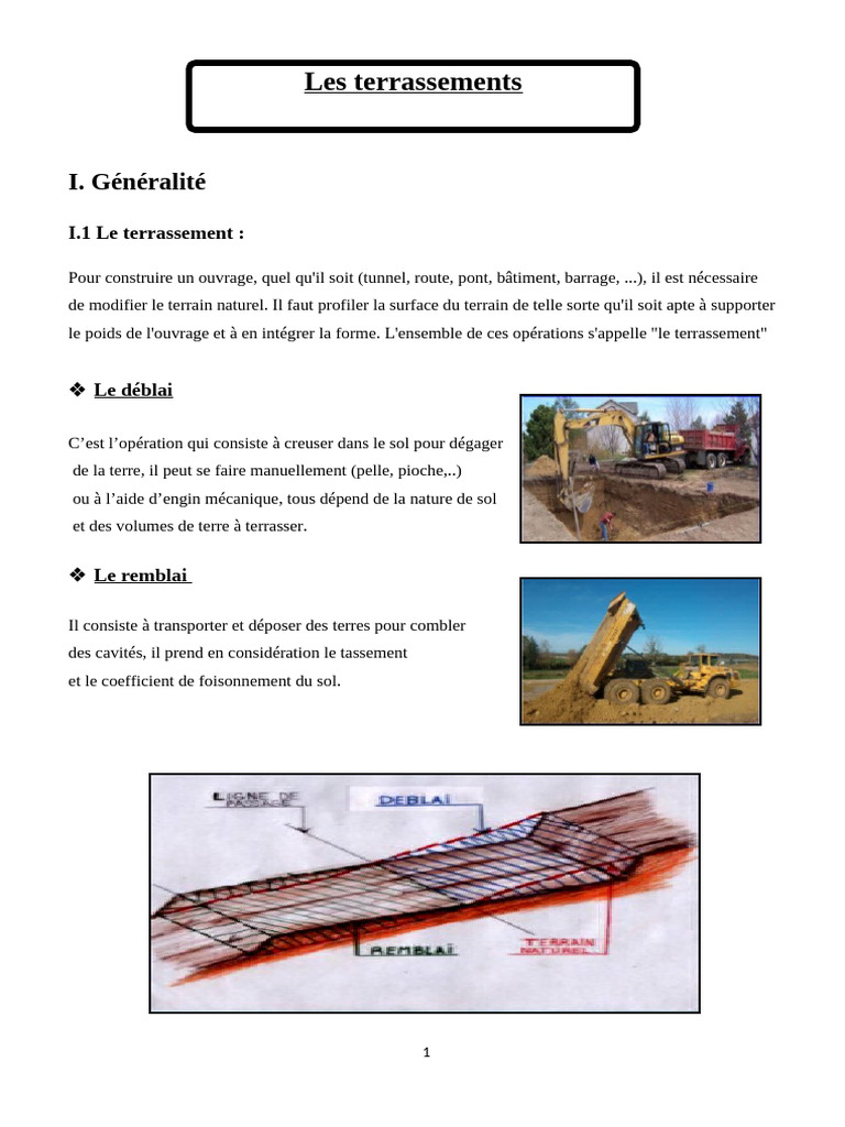 Terrassements | PDF
