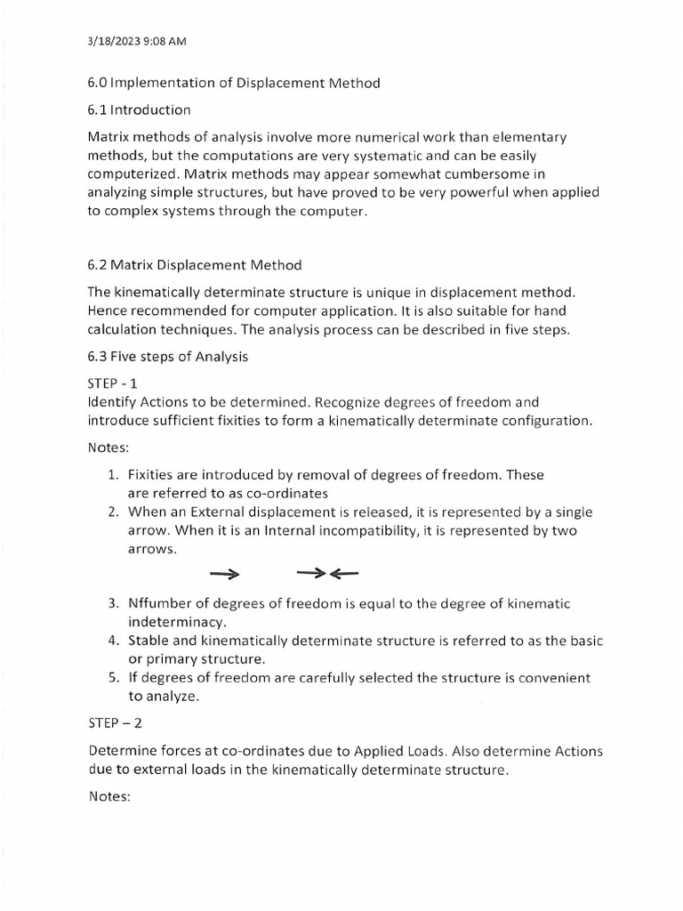 Displacement method | PDF