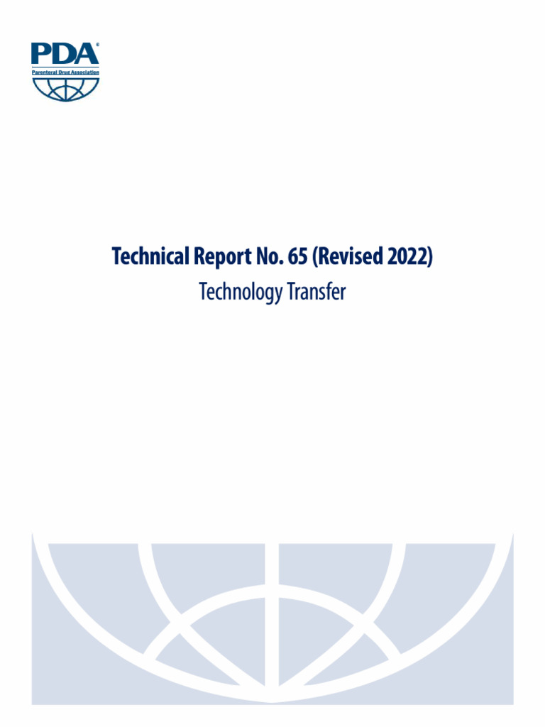 PDA TR 65 Technology Transfer Revised 2022 | PDF