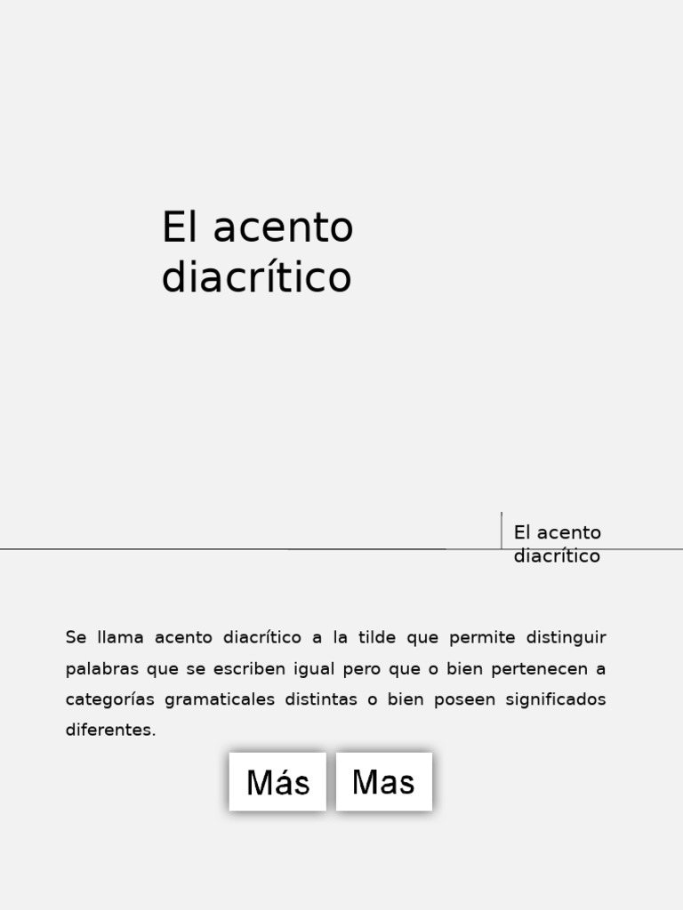 El Acento Diacrítico | PDF