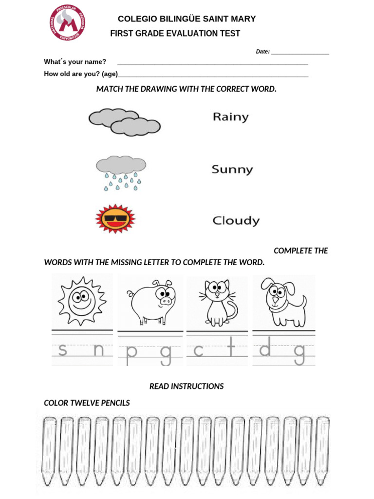 1 First Grade Evaluation | PDF