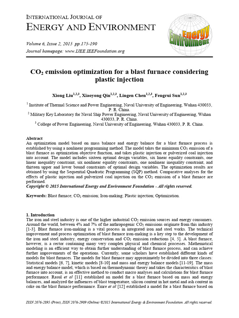 CO2 Emission Optimization | PDF