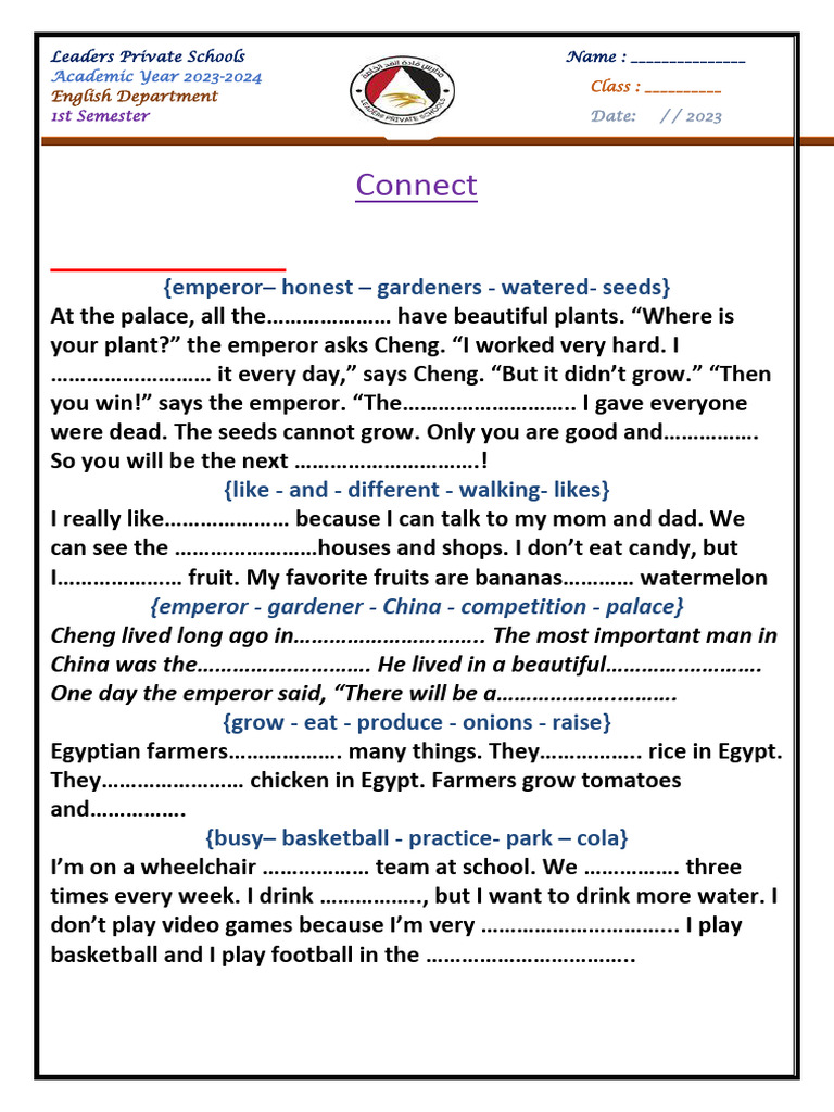 Sheet Ol Unit 1 Connect Booklet | PDF