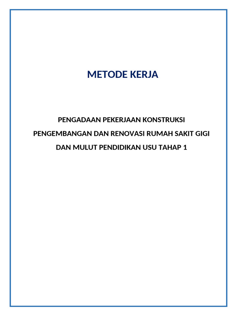Metode Kerja RSGM | PDF