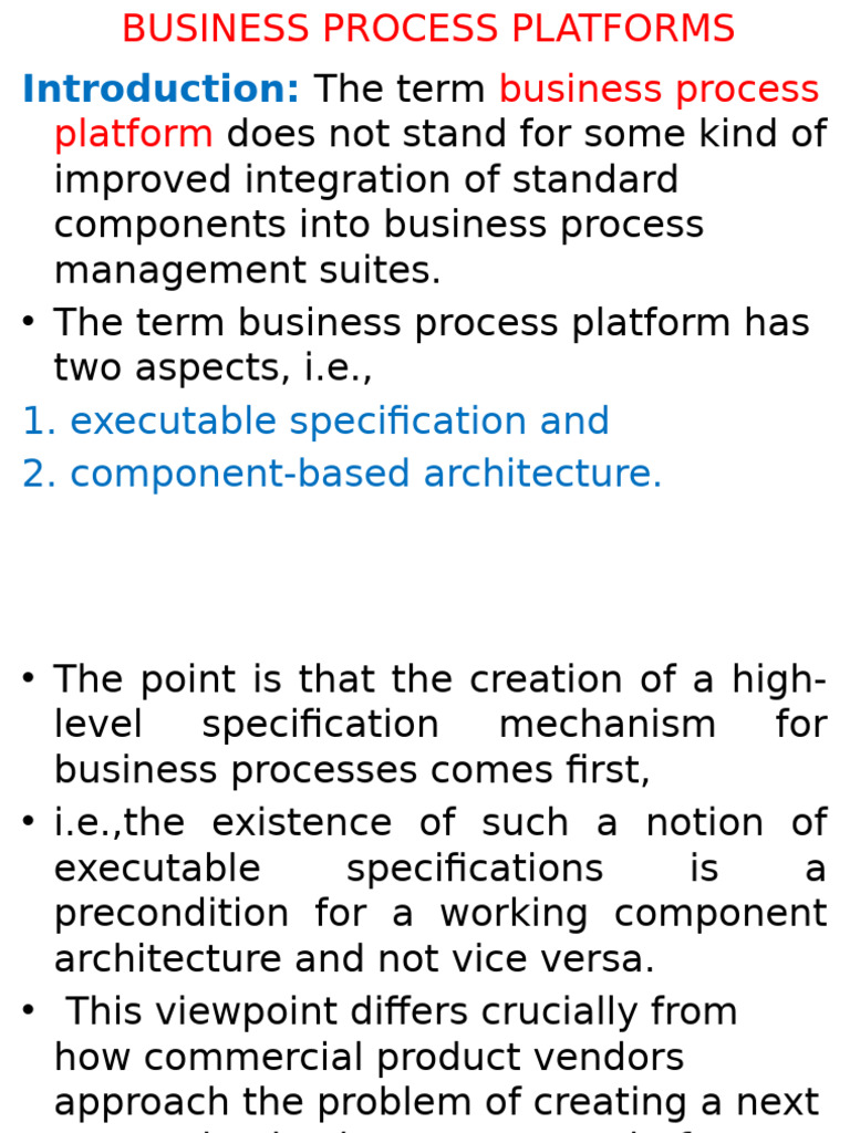 Business Process Platforms | PDF