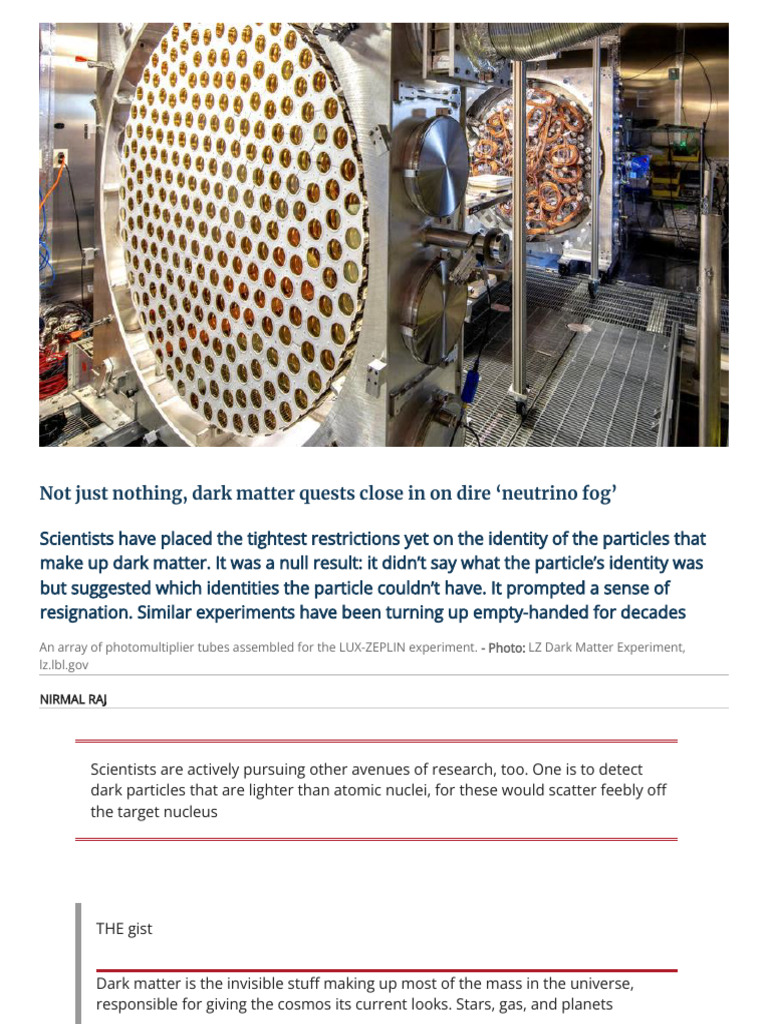 Experiment For Dark MATTER | PDF
