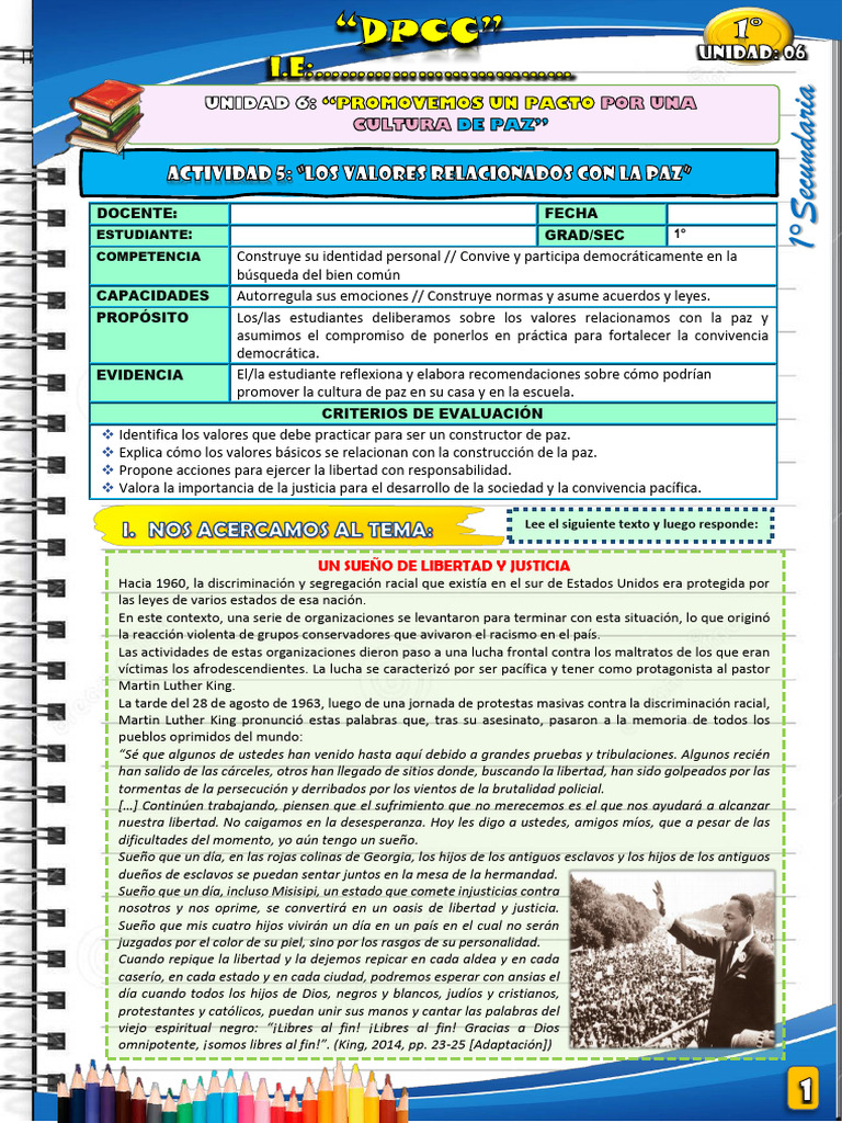 1° DPCC - Actv.05-Und.6 2023 | PDF