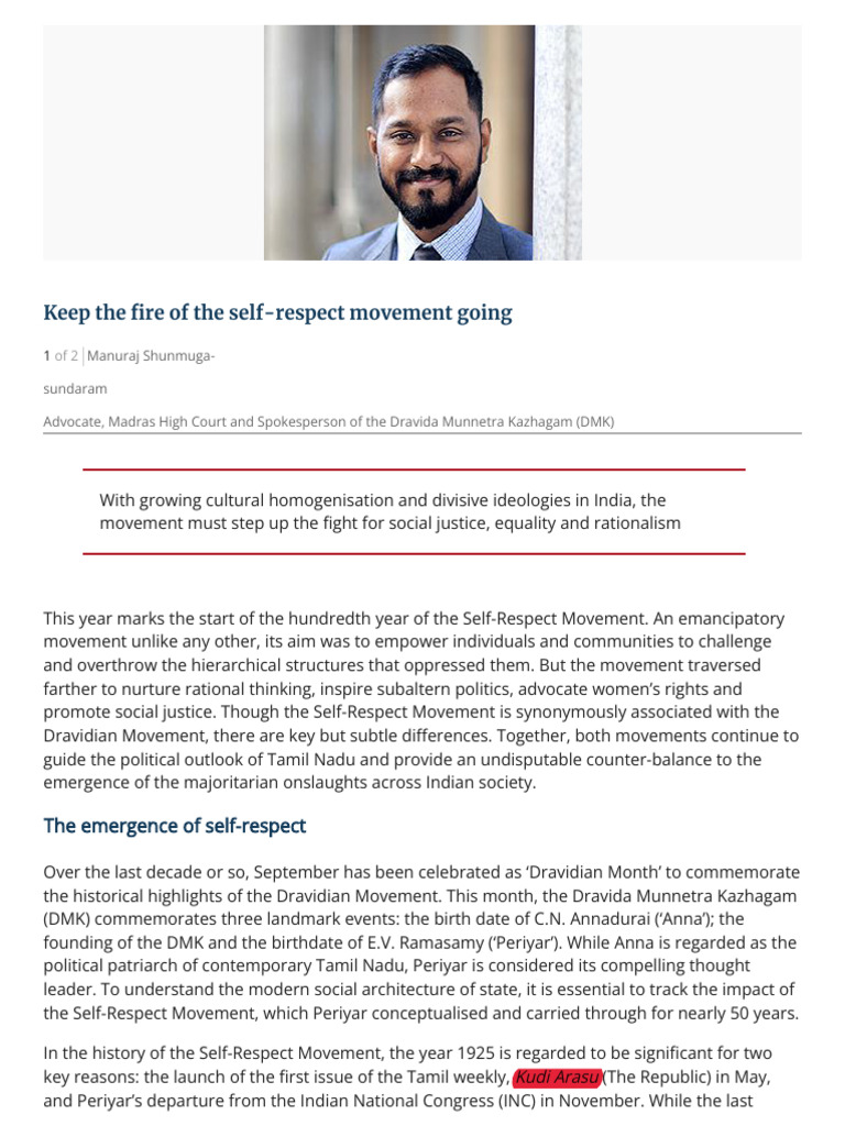 Self Respect Movement | PDF