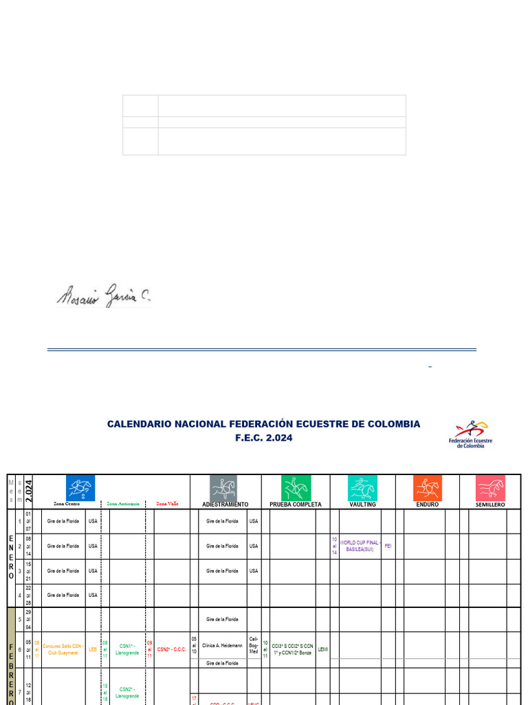 Archivo F 027-2024 Nueva Version de Calendario Nacional Fec 2024 (Con Anexo) | PDF
