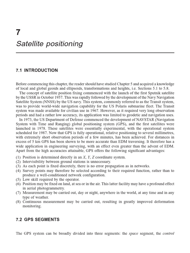 Satellite Positioning (Book Chapter) | PDF