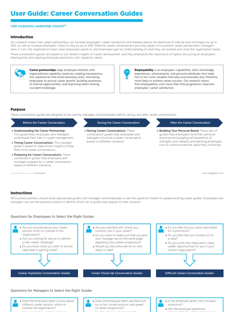 01 User Guide - User Guide Career Conversation Guides | PDF ...