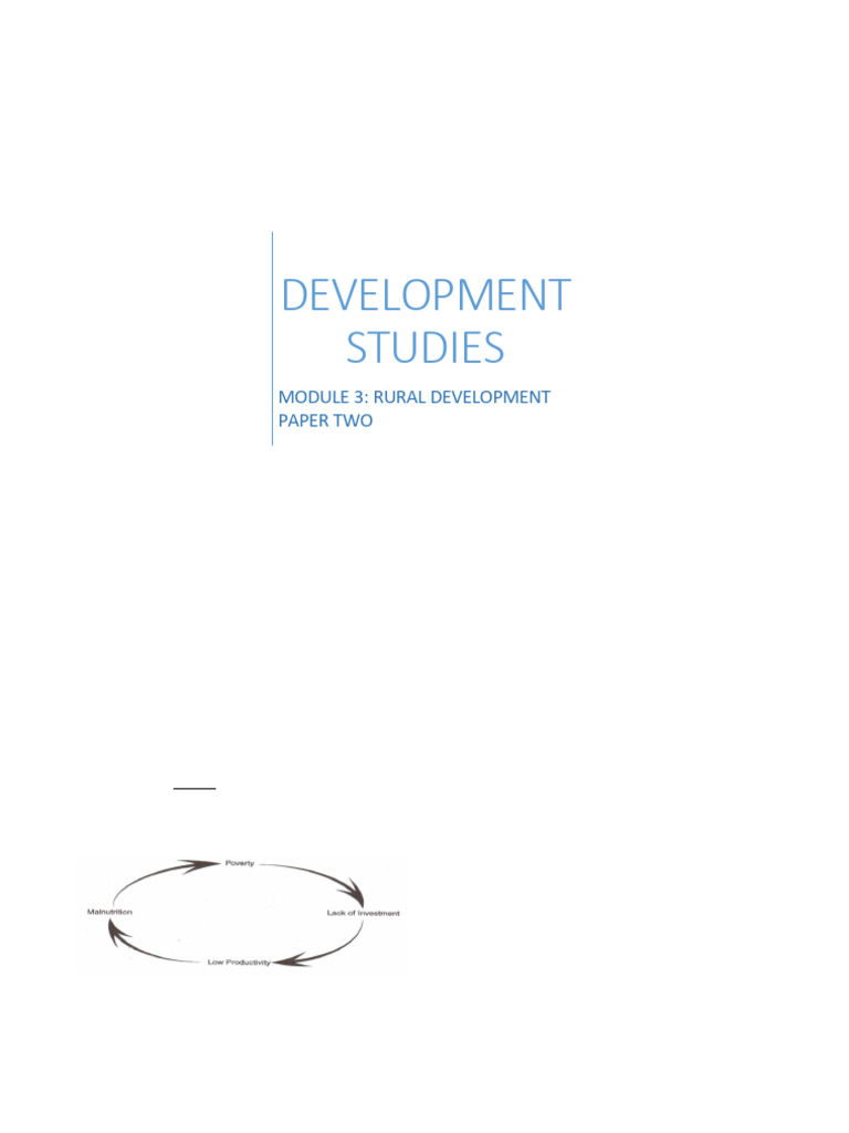 Module 3 Development Studies Paper 2 | PDF