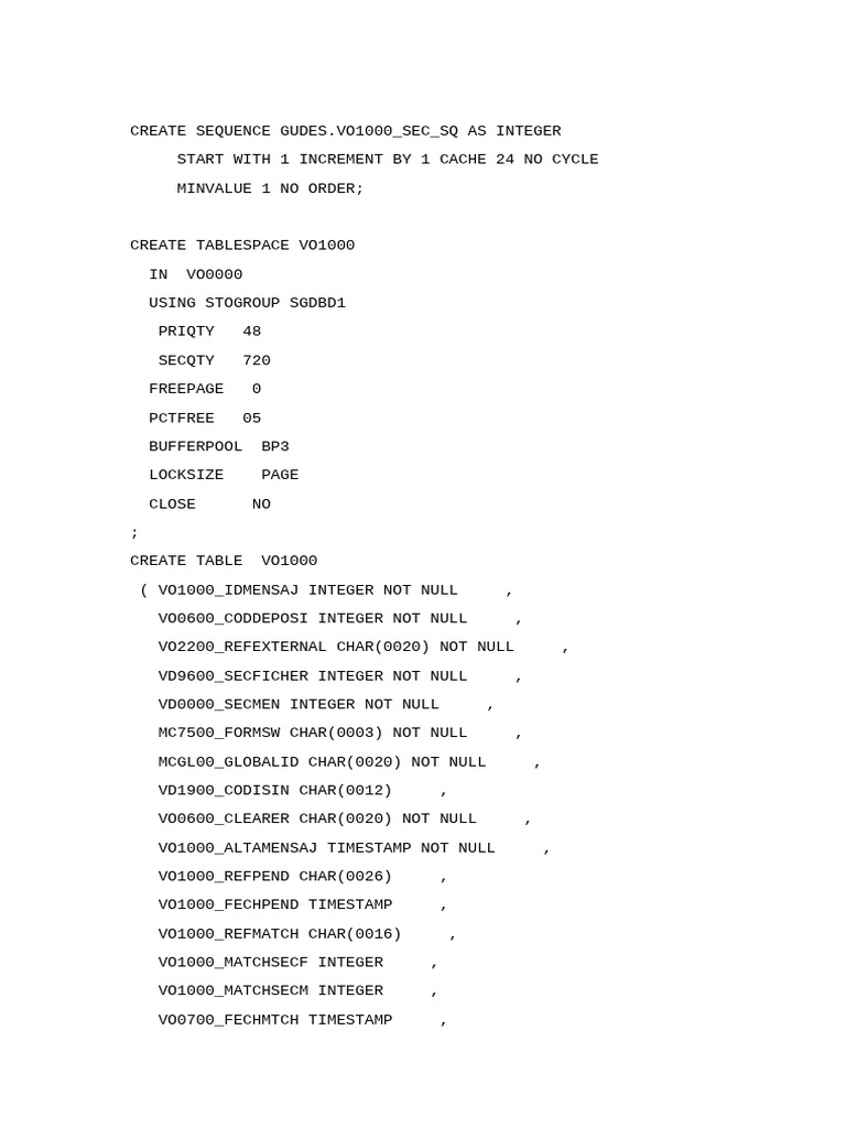 Create Sequence Gudes Tablas Relacionadas | PDF