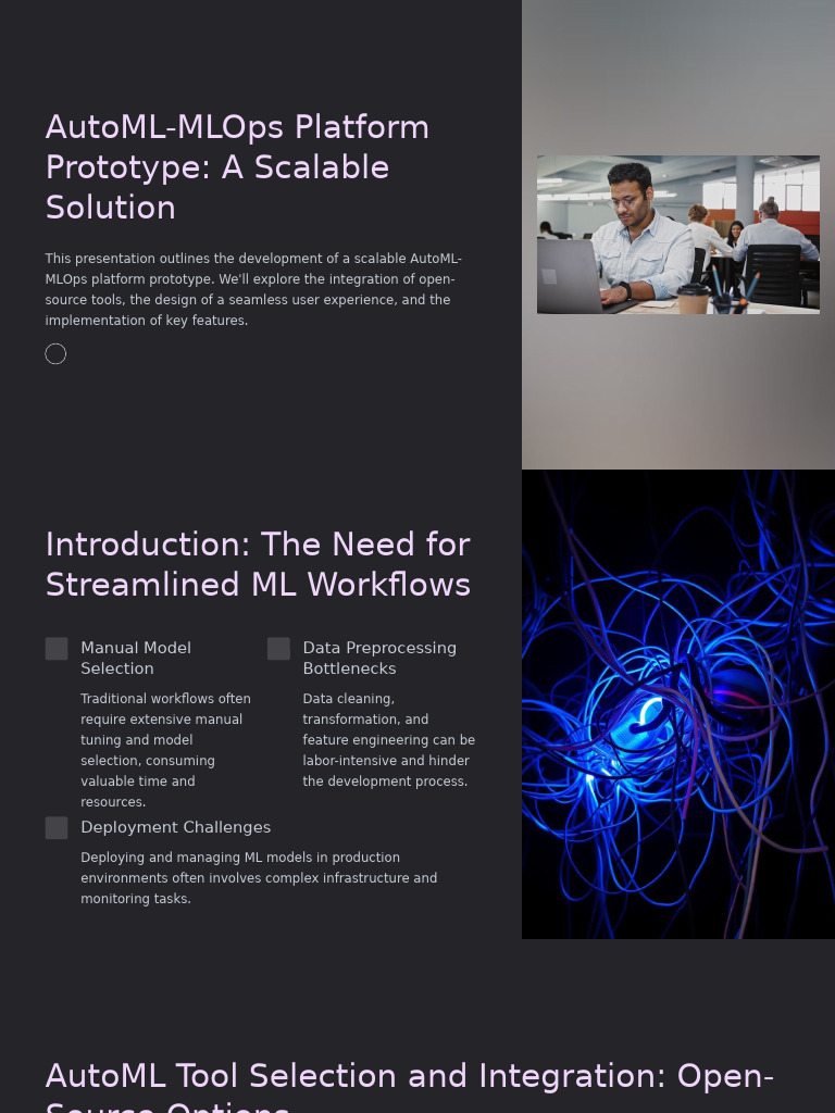 AutoML MLOps Platform Prototype A Scalable Solution (1) Choladeck | PDF