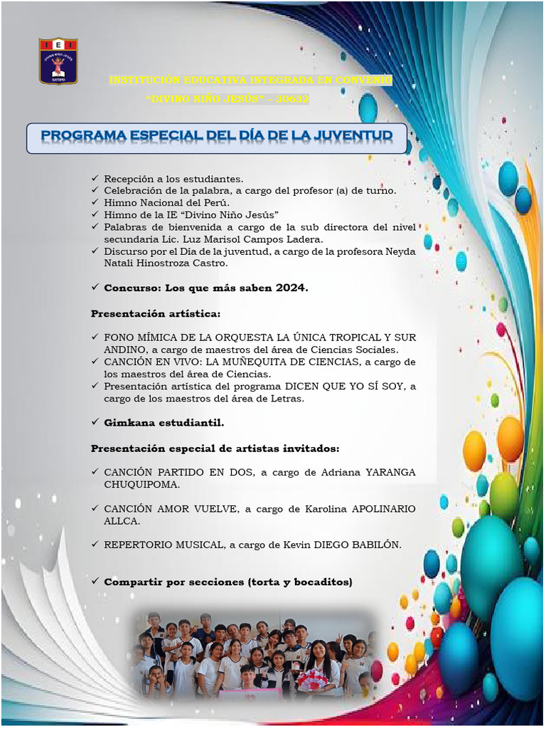 Programa Del Día de La Juventud | PDF