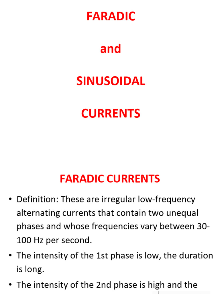 LESSON Faradic-Sinusoidal Currents | PDF