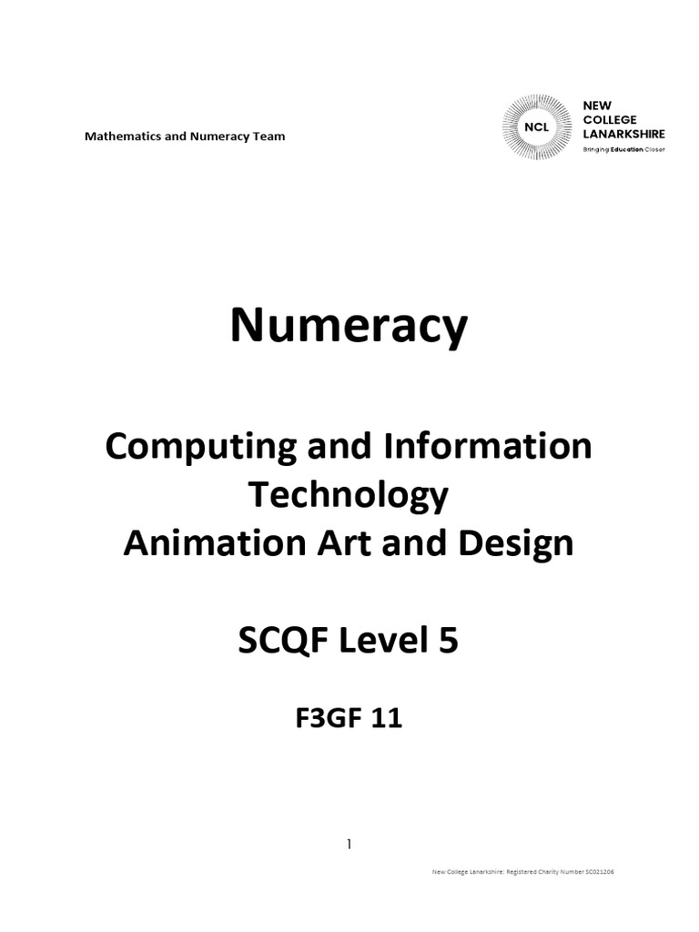 Booklet SCQF 5 Computing IT Animation Art and Design | PDF