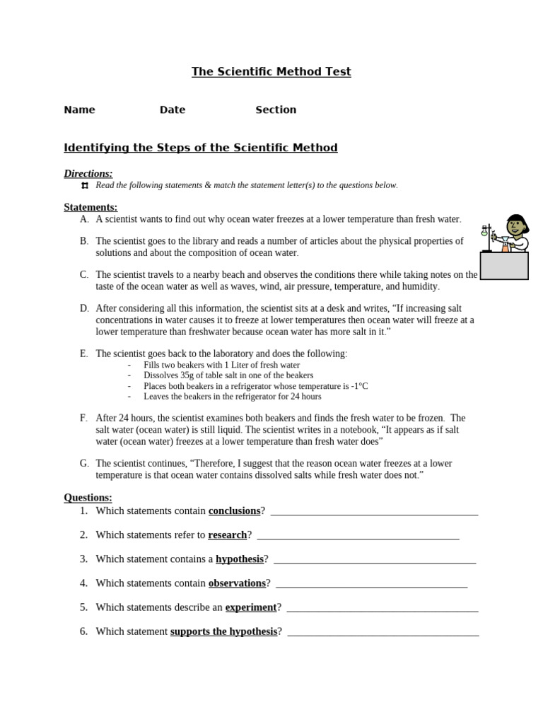The Scientific Method Test 2 | PDF