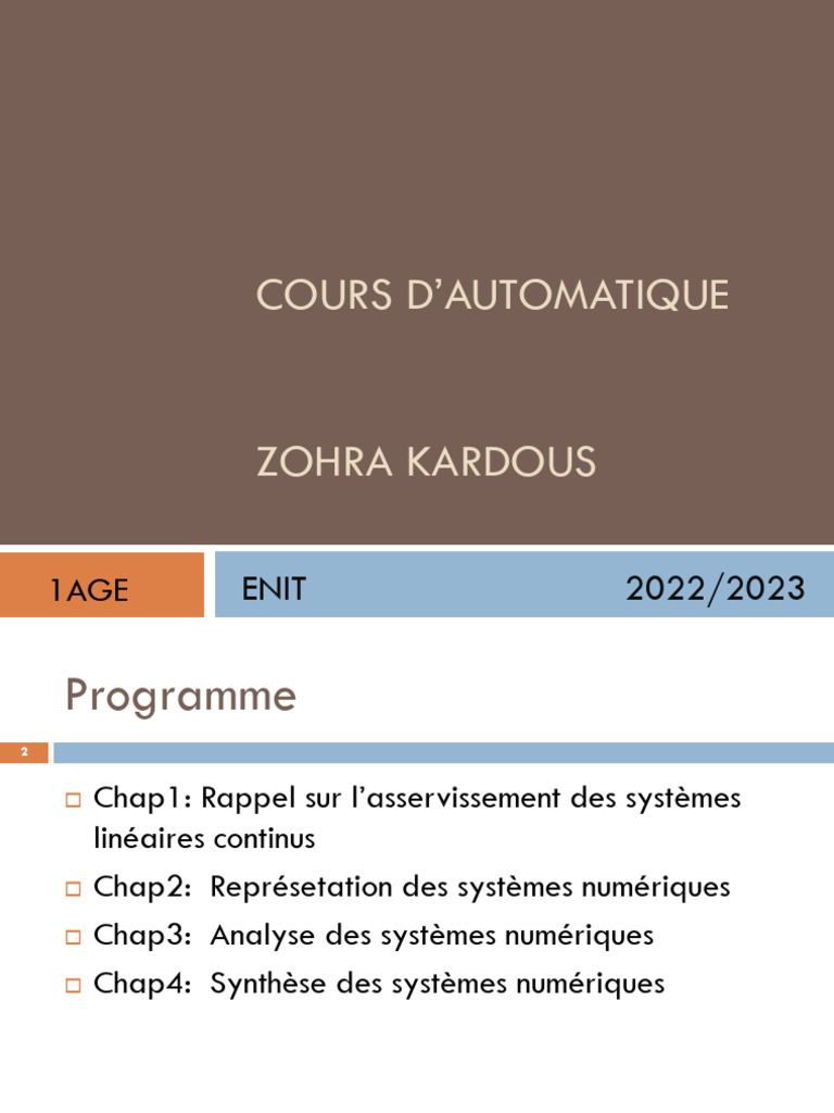 Cours Chapitre 1 Partie 1 | PDF