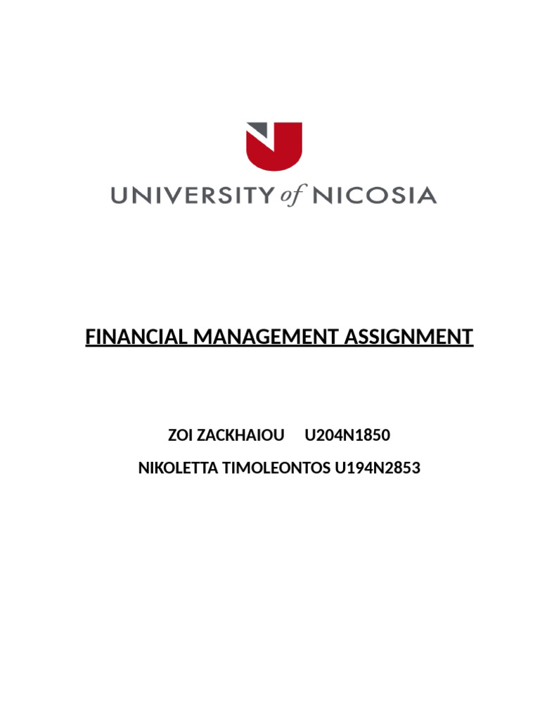 FINANCIAL MANAGEMENT ASSIGNMENT | PDF