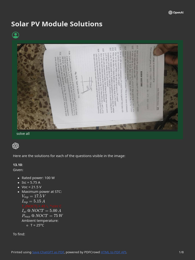 Solar PV Module Solutions | PDF