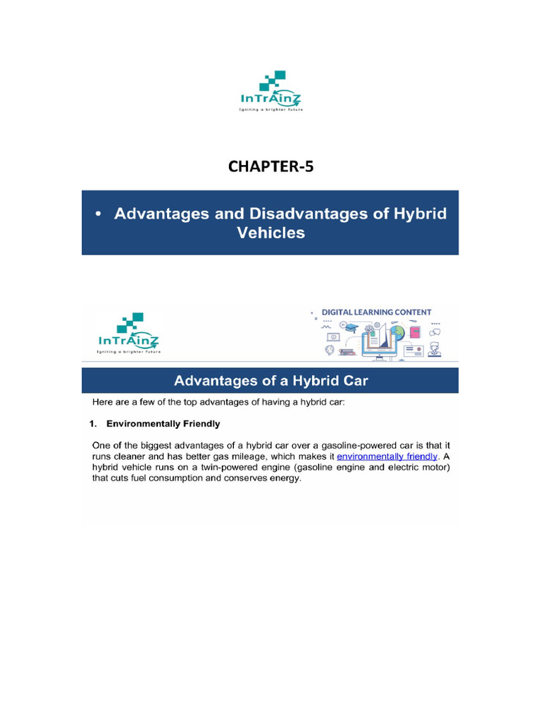 Hybrid Evs Chapter 5 | PDF