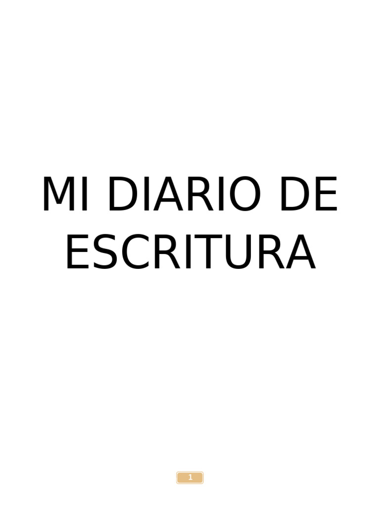 Mi Diario de Escritura | PDF