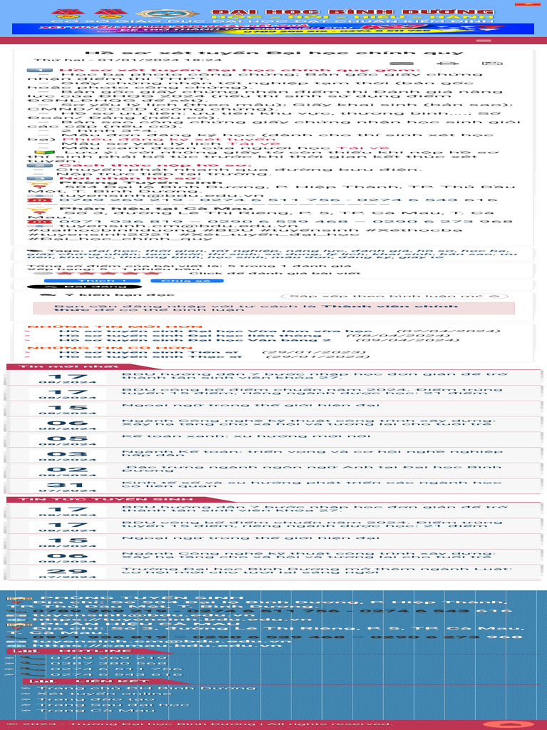 Hồ Sơ Xét Tuyển Đại Học Chính Quy | PDF