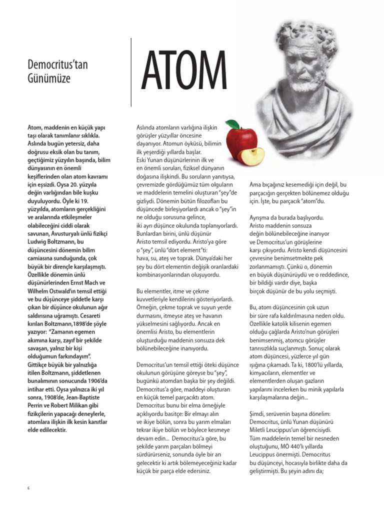 Okuma Parçası - Demokritos'tan Günümüze ATOM | PDF