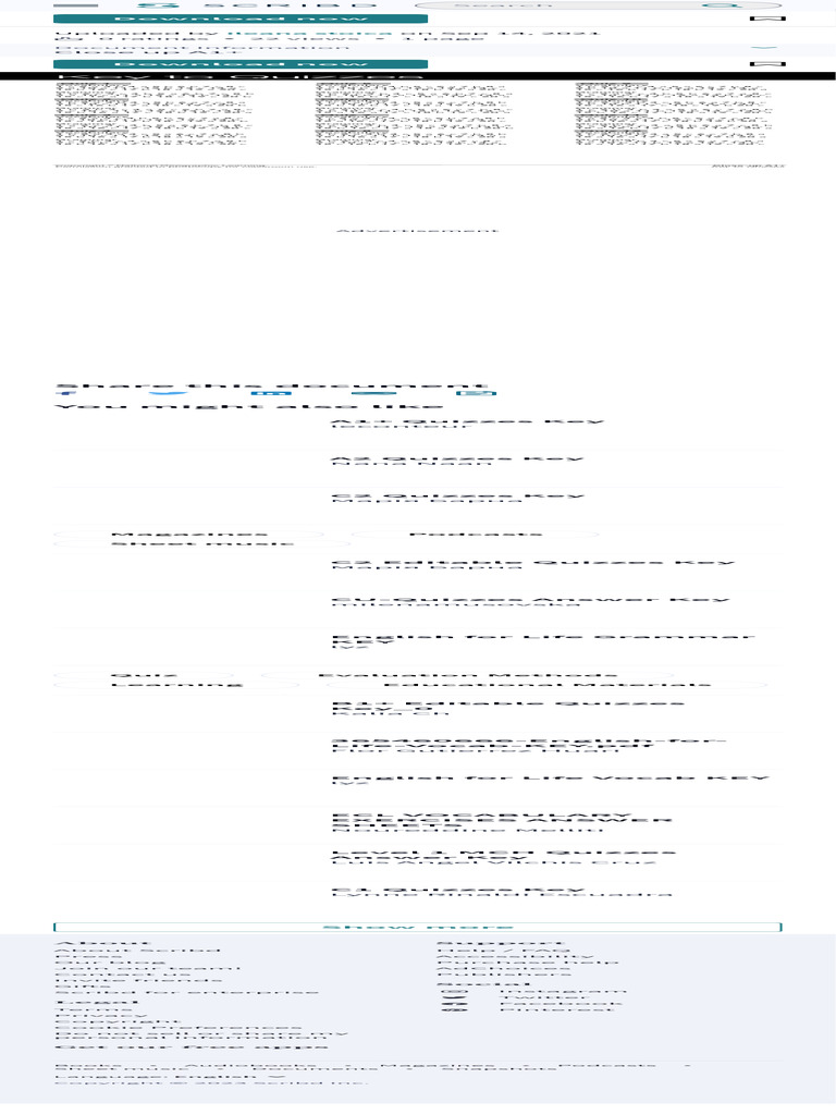 A1+ Quizzes Key PDF Quiz Evaluation Methods | PDF