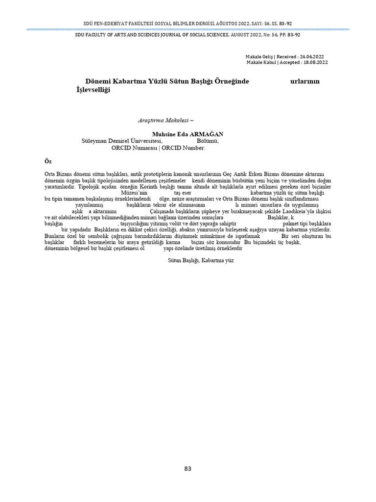 Eda Armağan Makale | PDF