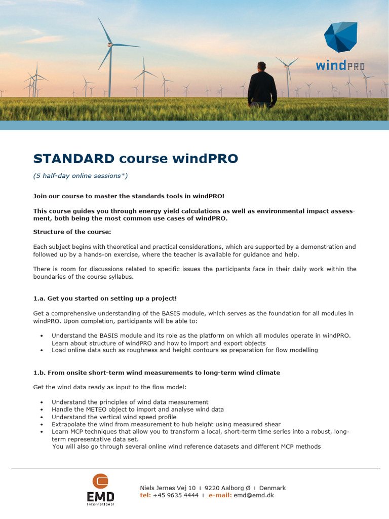 Standard windPRO course | PDF