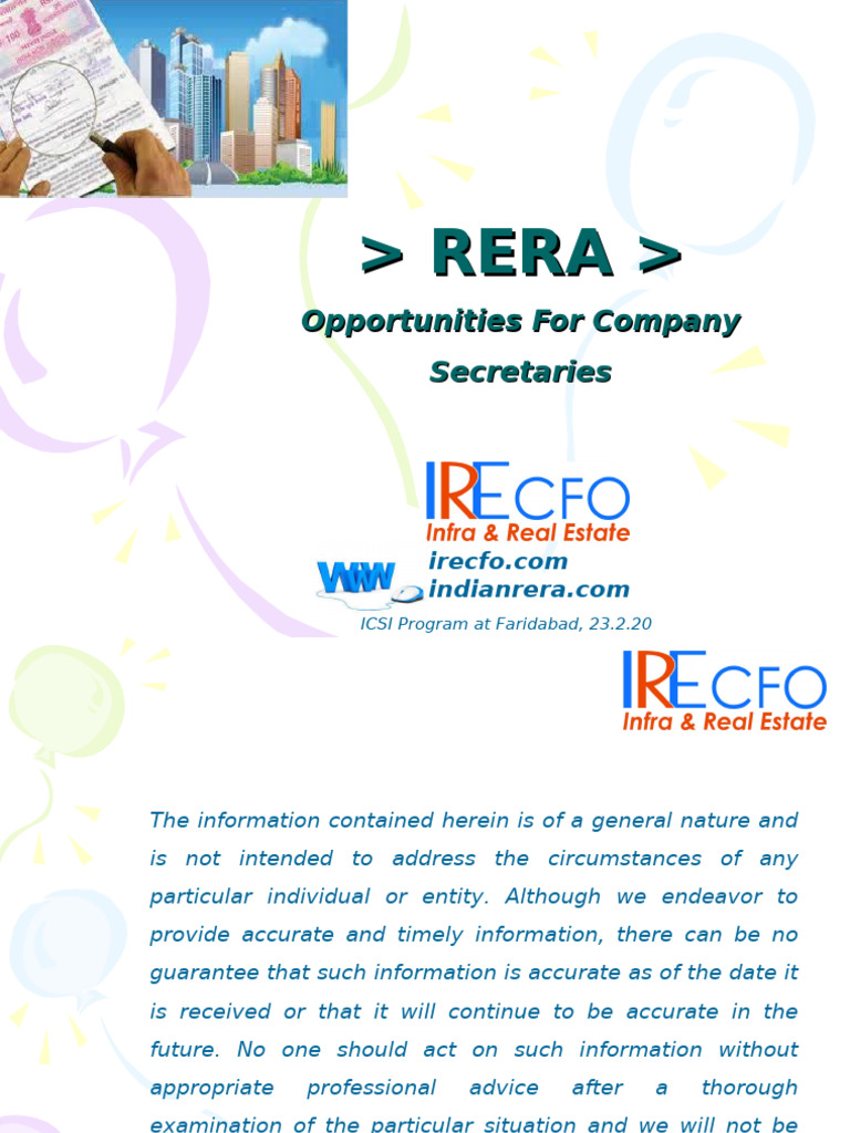 RERA Insights for Company Secretaries | PDF | Business | Finance & Money Management