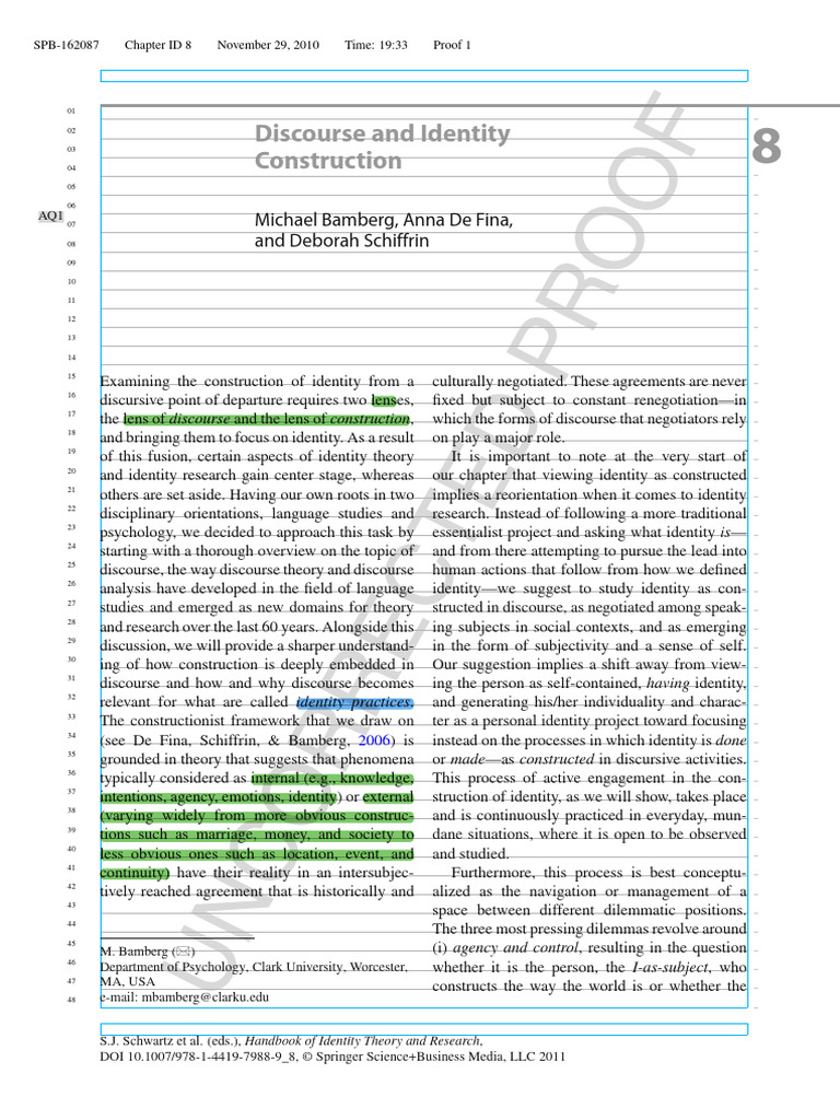 DA - Discourse and Identity Construction | PDF
