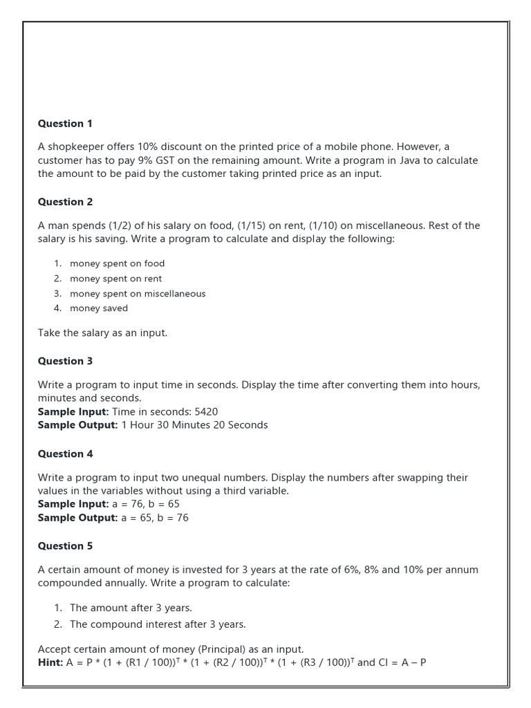 Computer Project Class IX UNIT | PDF | Salary | Computers