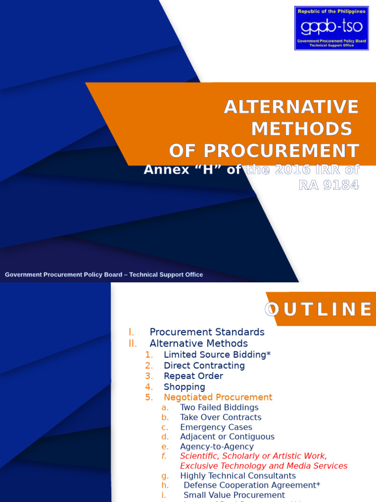 06 Alternative Methods of Procurement.05142019 RFR | PDF