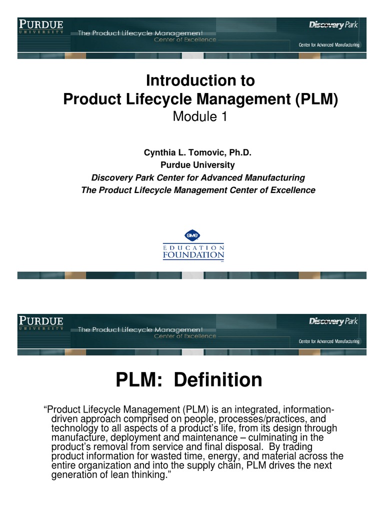 001 Introduction To PLM | PDF | Product Lifecycle | Production And ...