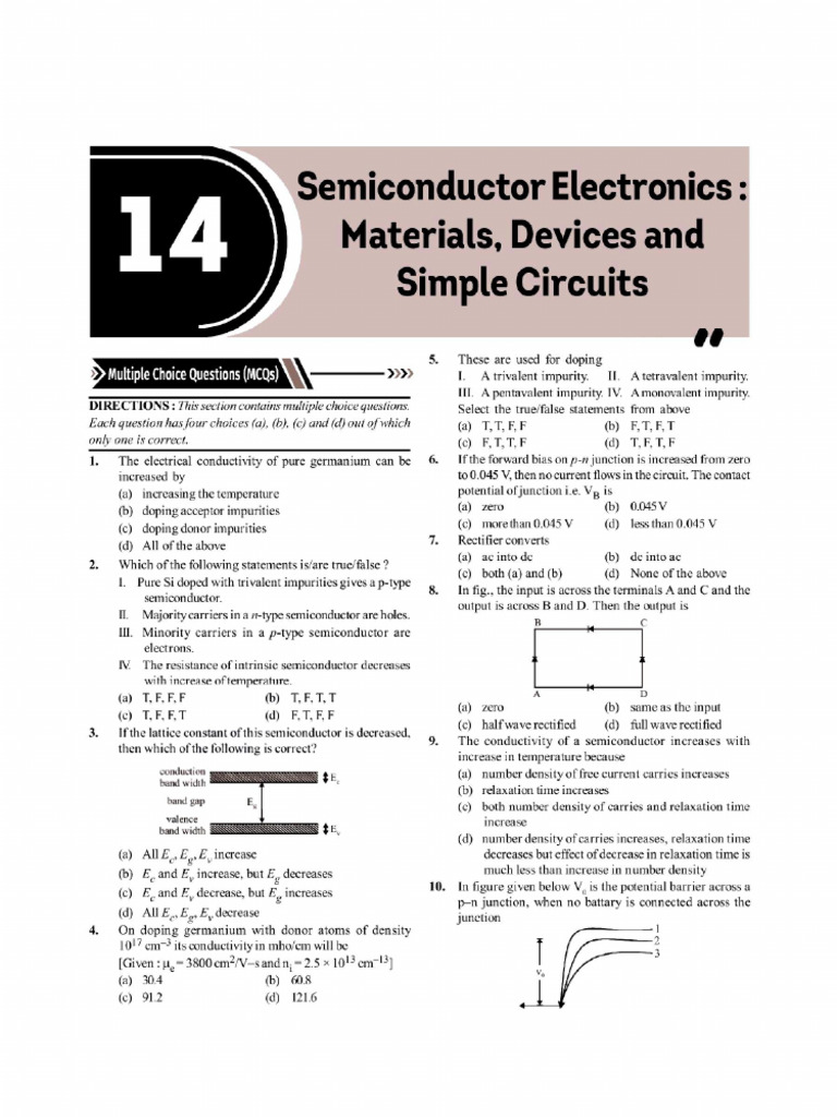 14 Semiconductor Electronics Materials Devices and Simple Cir | PDF
