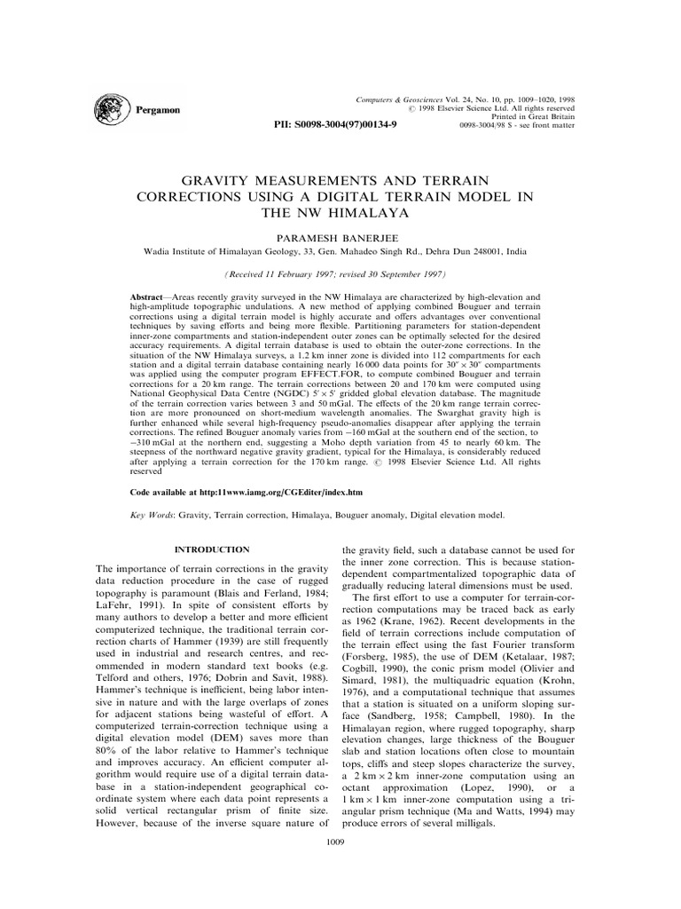 Banerjee CompGeosc | PDF